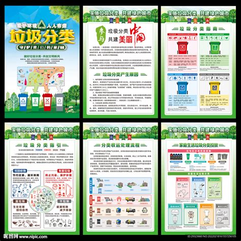 垃圾分类海报设计图 展板模板 广告设计 设计图库 昵图网nipic