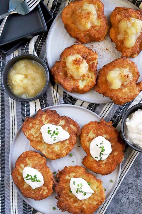 German Potato Pancakes With Applesauce