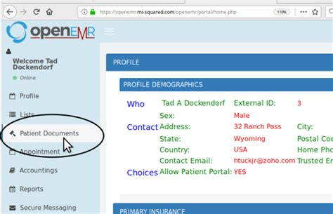 Patient Portal Document Templates Openemr Project Wiki
