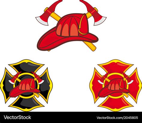 Firefighters symbols Royalty Free Vector Image
