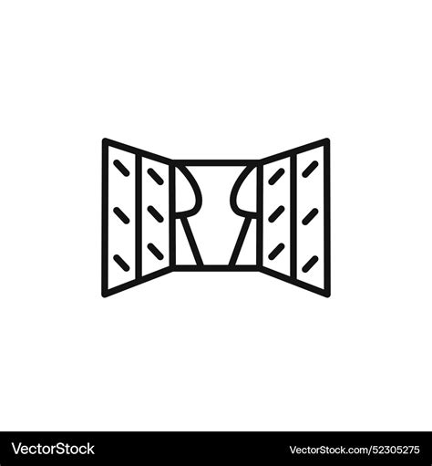 Open Windows Icon Outline Collection In Black Vector Image