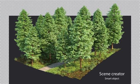 Premium Psd Way Path Through Trees And Grass Field Way Path Through Grass Field And Tree