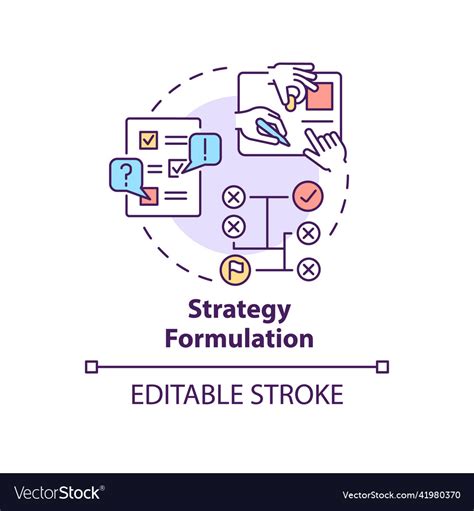 Strategy Formulation Concept Icon Royalty Free Vector Image