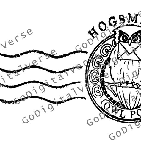 Owl Post Stamp Png Etsy