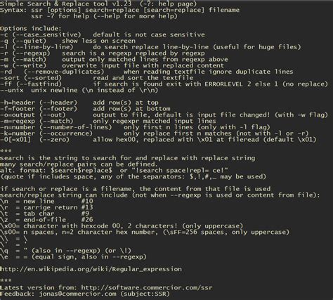 ssr simple search and replace tool