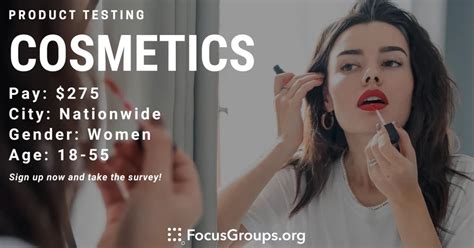 Product Test For Women On Cosmetics FocusGroups Org