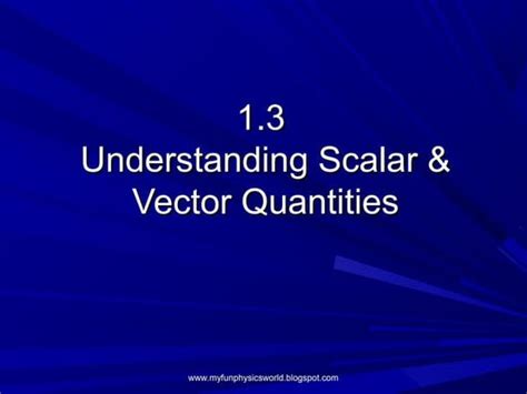 Vectors And Scalars Grade 10 Odp