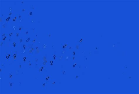 Light Blue Vector Pattern With Gender Elements 25381265 Vector Art At