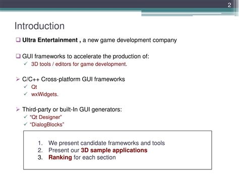 Ppt Cross Platform Gui Frameworks For D Apps And Games Qt Vs