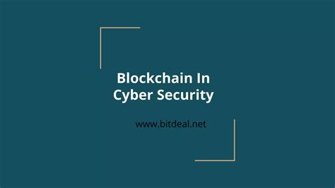 Blockchain In Cyber Security PPTX Technology Industry Industries