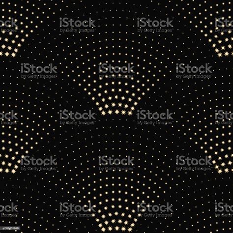 벡터 기하학 물고기 규모 레이아웃 추상 원활한 물결 패턴입니다 어두운 검은색에 황금 금속 별입니다 팬 모양 크리스마스 화 환 휴일 불꽃 골드 장식 포장지 벽지 아르데코에