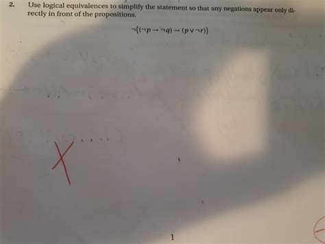 solved 2 use logical equivalences to simplify the statement