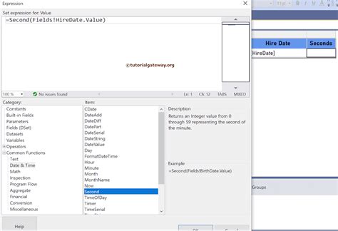 Ssrs Second Function
