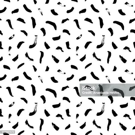 블랙 페인트 프리핸드 는 벡터 매끄러운 패턴을 낙서합니다 물결 모양선과 둥근 모양 드라이 브러시 스트로크 텍스처 0명에 대한 스톡 벡터 아트 및 기타 이미지 Istock