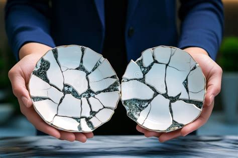 Broken Plate Metaphor For Relationships Fractured Bonds Mirrors The Cracks And Breaks That Can