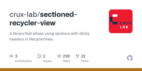 GitHub Crux Lab Sectioned Recycler View A Library That Allows Using Sections With Sticky