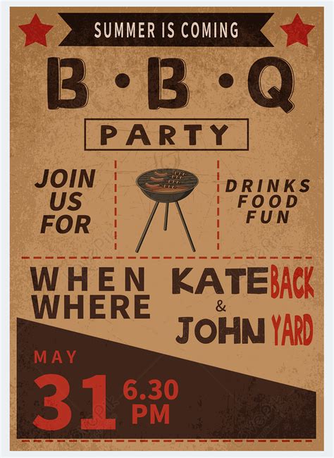 바베큐 바베큐 파티 초대 메뉴 포스터 이미지 사진 466865525 무료 다운로드