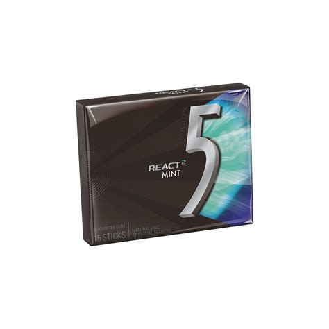 Wrigleys Five React Mint Sugar Free Gum 10 Pack 15 Stick Each [150