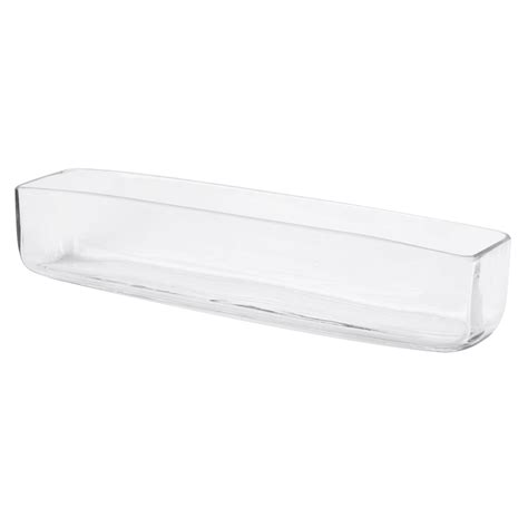 Clear Glass Rectangular Tray Vase 3