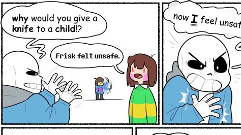 Undertale Comic Dub Chara Gives Frisk A Knife Youtube