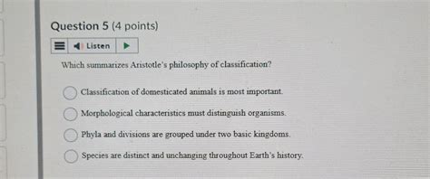 Question 5 4 Points Which Summarizes Studyx