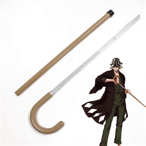 Bleach Kisuke Urahara Cane Crutch Sword Cosplay Prop