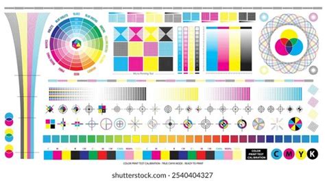 Illustration Cmyk Print Test Calibration Sheet庫存向量圖（免版稅）2536908081 Shutterstock