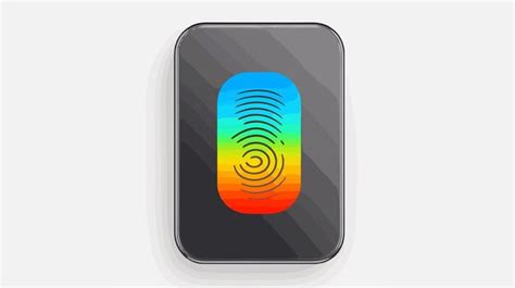 Smartphone Fingerprint Scanner Icon Premium Ai Generated Vector