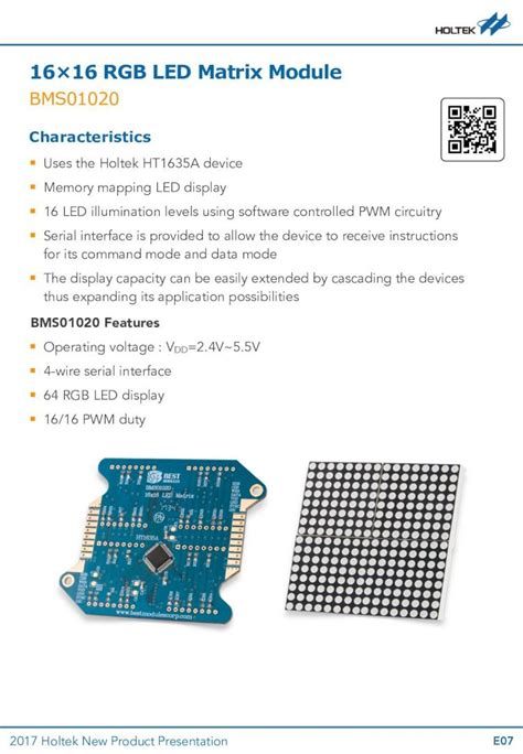 Pdf 16 16 Rgb Led Matrix Module Holtek€¦ · 16×16 Rgb Led Matrix