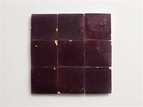 Clé Zellige Midnight Port Square 4x4x0 375 Zellige Tile Cle Tile Purple Tile