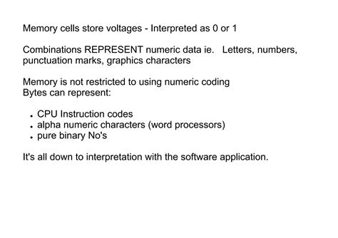 how to interpret the contents of stored memory data ppt