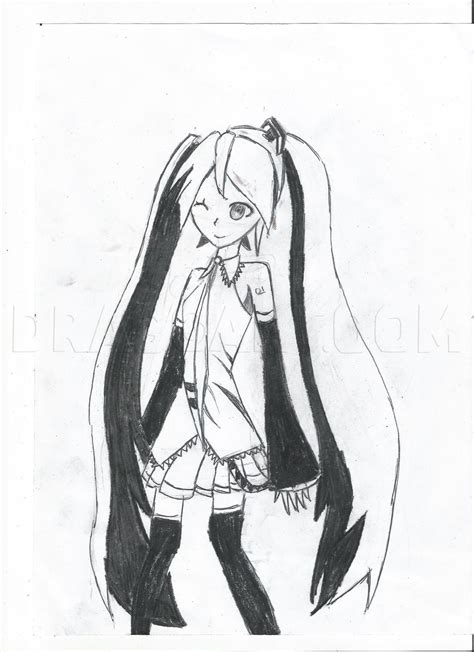Draw Hatsune Miku Drawing Step By Step By Pokeaisy Dragoart