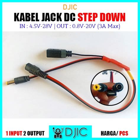 Jual Kabel Jack Dc Step Down Input Jack Female To Output Usb Female And Jack Male 12v Ke 5v Dc