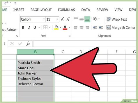 Cómo separar nombres y apellidos en diferentes celdas en una lista de Microsoft Excel