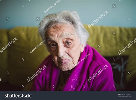 Elderly Woman Sticking Out Her Tongue Stock Photo Shutterstock