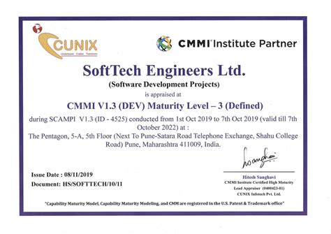 cmmi level 3 construction managemnt software softtech engineer ltd