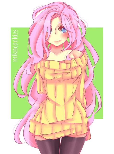 Fluttershy Human By Mikncookies On Deviantart