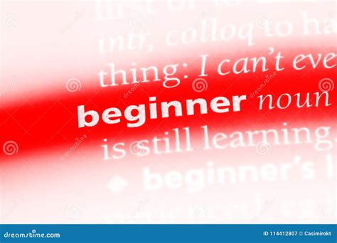 Beginner Stock Image Image Of Text Definition Concept 114412807