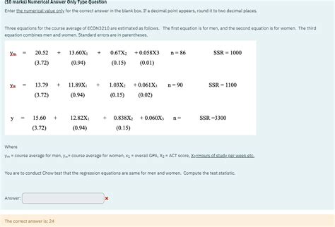 Solved Enter The Numerical Value Only For The Correct Chegg Com