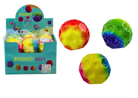 Glowing Ball for Bouncing and Kneading with Recesses Colorful 9.5cm ...