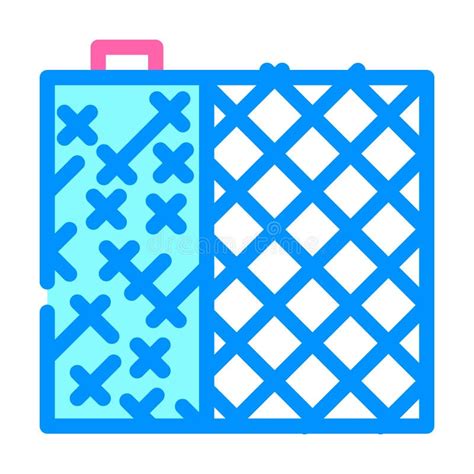 Grid Building Material Color Icon Vector Illustration Stock Vector