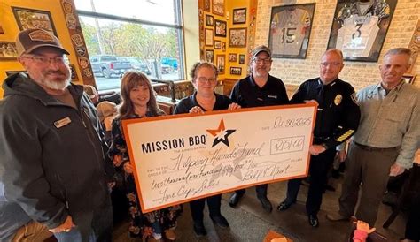 Mission Bbq In Lynchburg Presented A 2150 Donation To The Helping