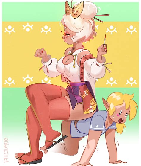 Link And Purah The Legend Of Zelda And 1 More Drawn By Philtomato Danbooru