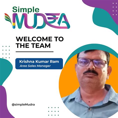 Simple Mudra On Linkedin Welcome To Team Simple Mudra Krishna Kumar