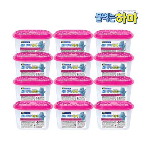 물먹는하마 물먹는하마 옷장용 12개 제습제 습기제거제 흡습제 냄새 곰팡이방지 염화칼슘 신발장 서랍장용 위시버킷