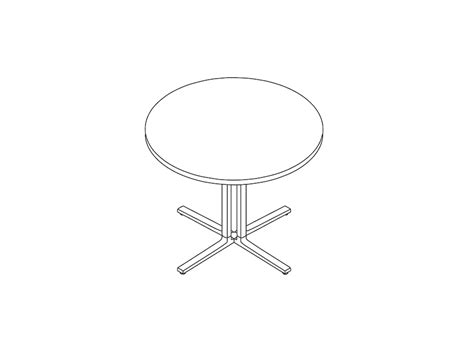 Everywhere Table Round 4 Column Base 3d Product Models Herman Miller