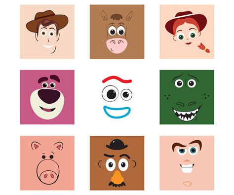 Toy Story Characters Faces Svg Printable Instant Download Svg Png Eps