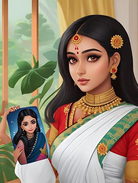 Premium Ai Image Portrait Of A Beautiful Young Girl Of Sri Lanka