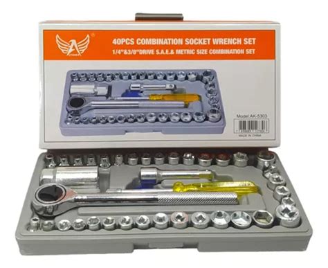 Kit 40pcs Chave De Boca Catraca Altomex Cor Preto Mercadolivre