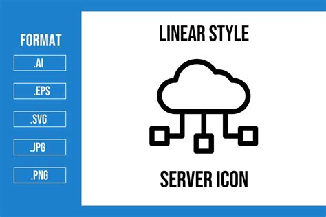 Server Outline Vector Icon Design Graphic By Mhd Usman00 Creative Fabrica